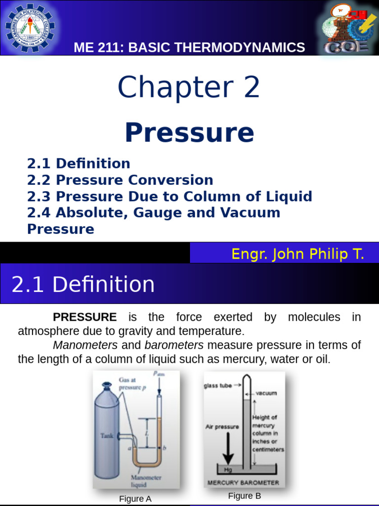 Chapter 2- Pressure | PDF