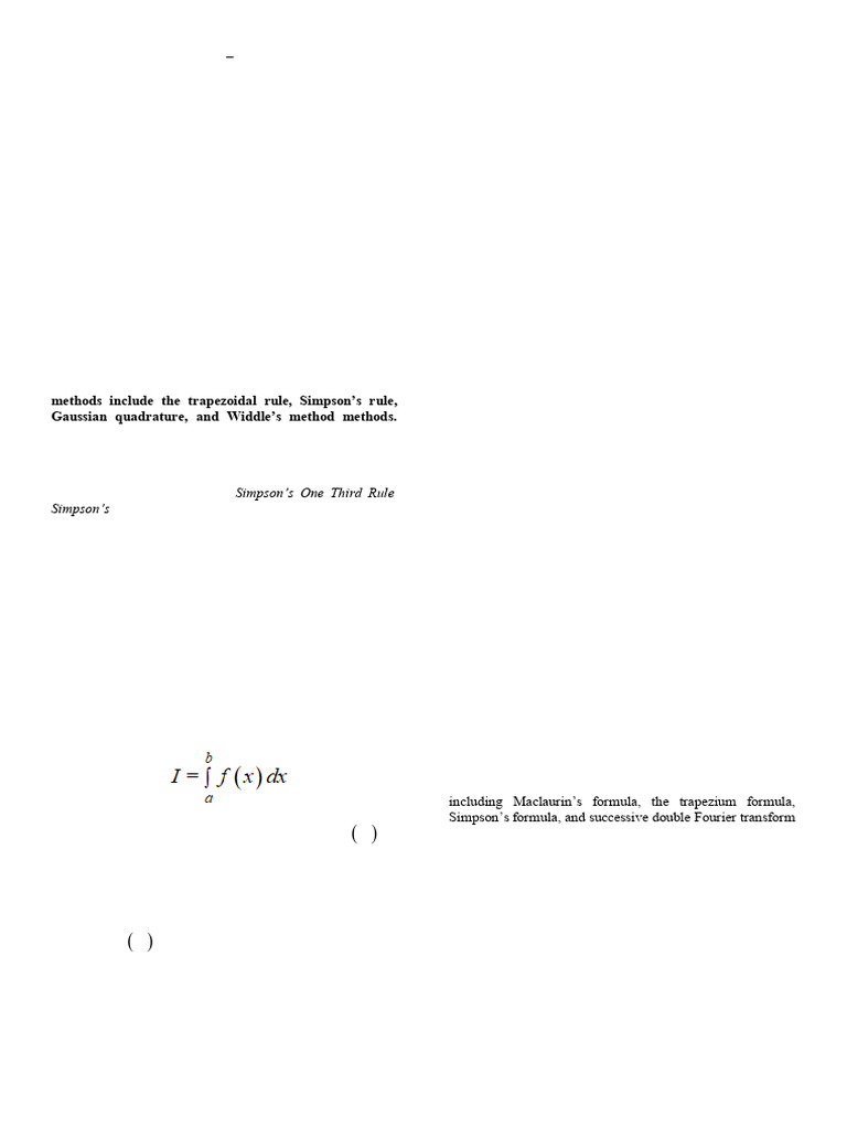 Numerical Integration Techniques: A Comprehensive Review | PDF ...