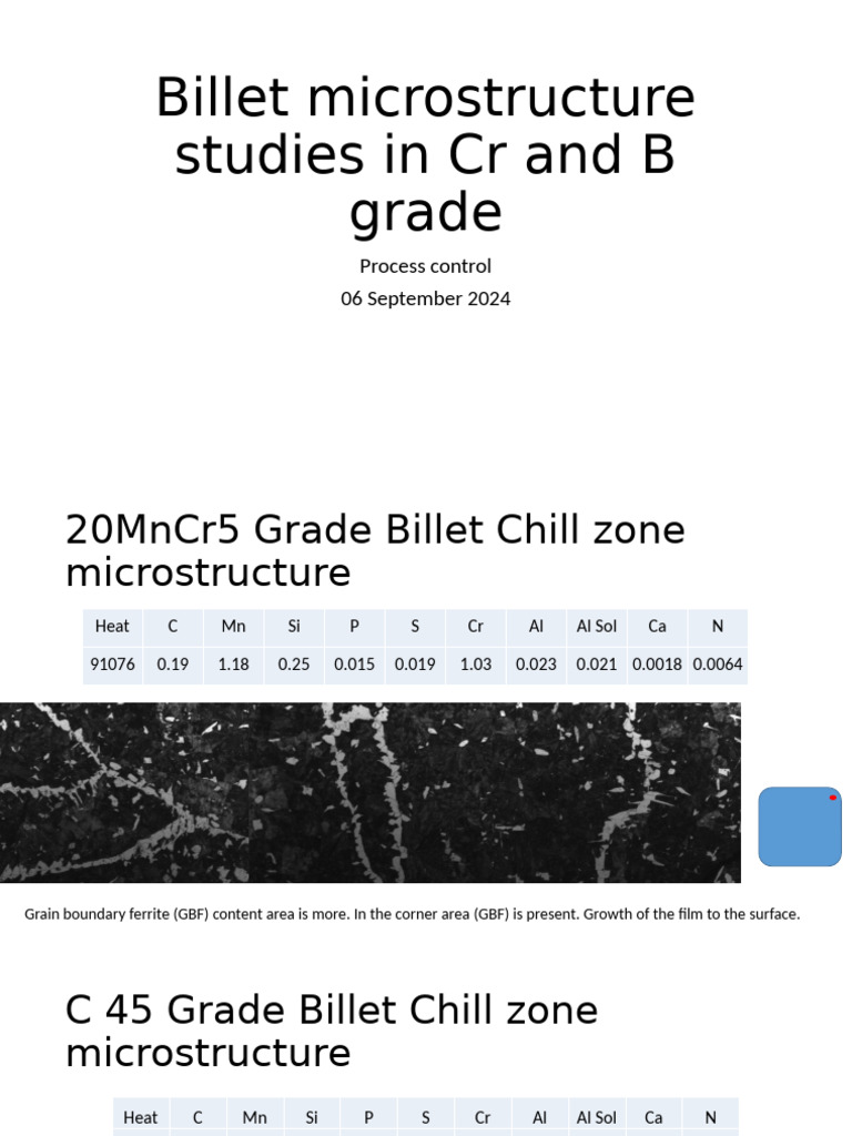 Billet Microstructure Study Version 00 | PDF | Microstructure ...