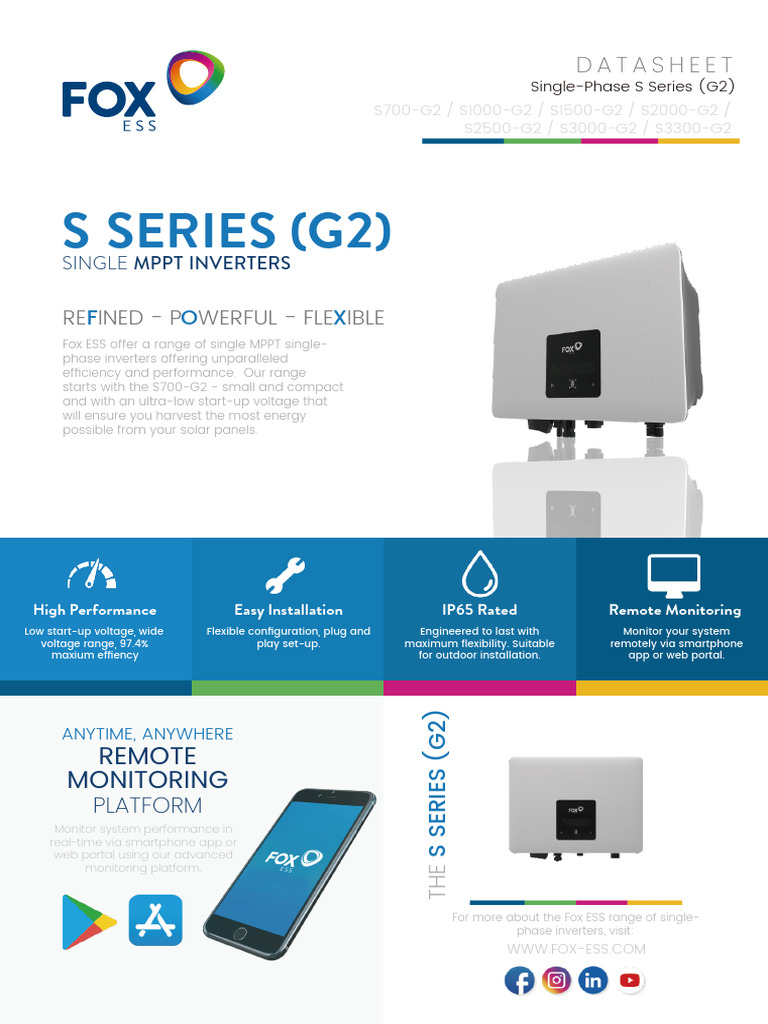 EN-S (G2) Series Datasheet V3.3-9.27 | PDF | Power Inverter ...