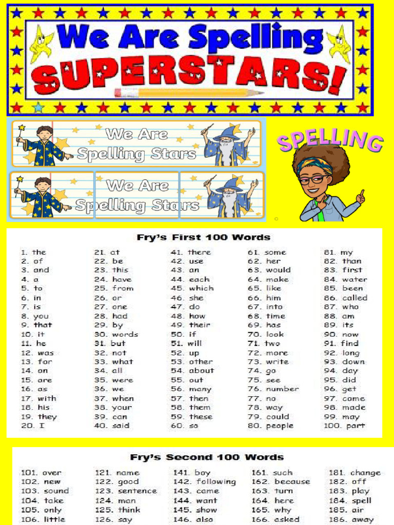 Spelling List Fry's | PDF