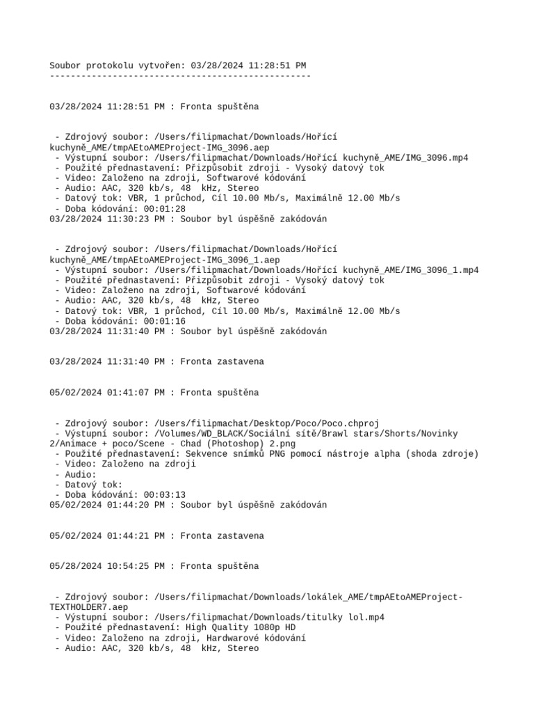 A Me Encoding Log | PDF