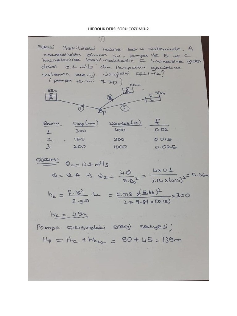 Hidrolik Soru Çözümü 2.docx.30.03.20202 | PDF