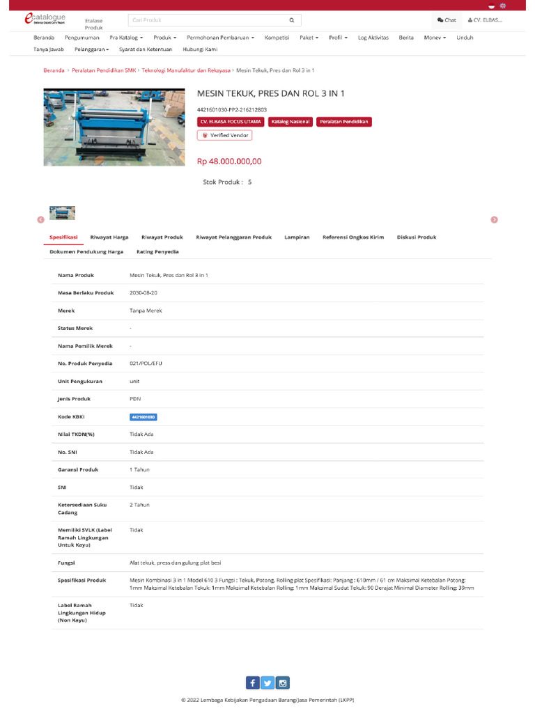 Mesin Tekuk, Pres Dan Rol 3 in 1 | PDF