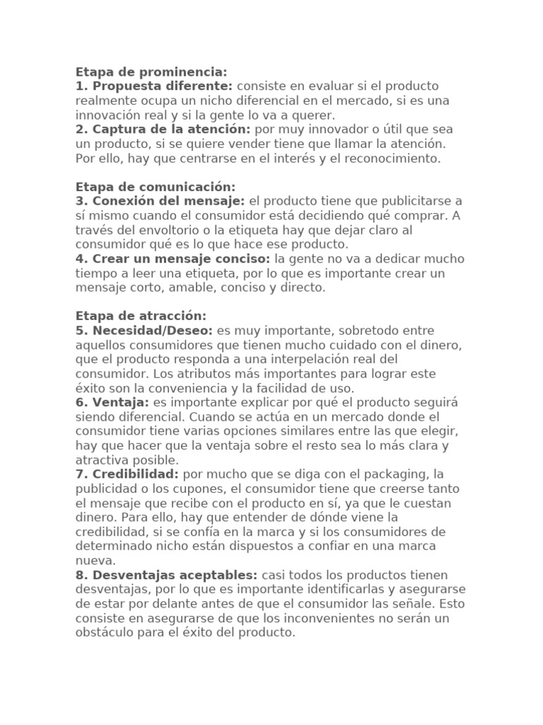 Etapa de Prominencia | PDF