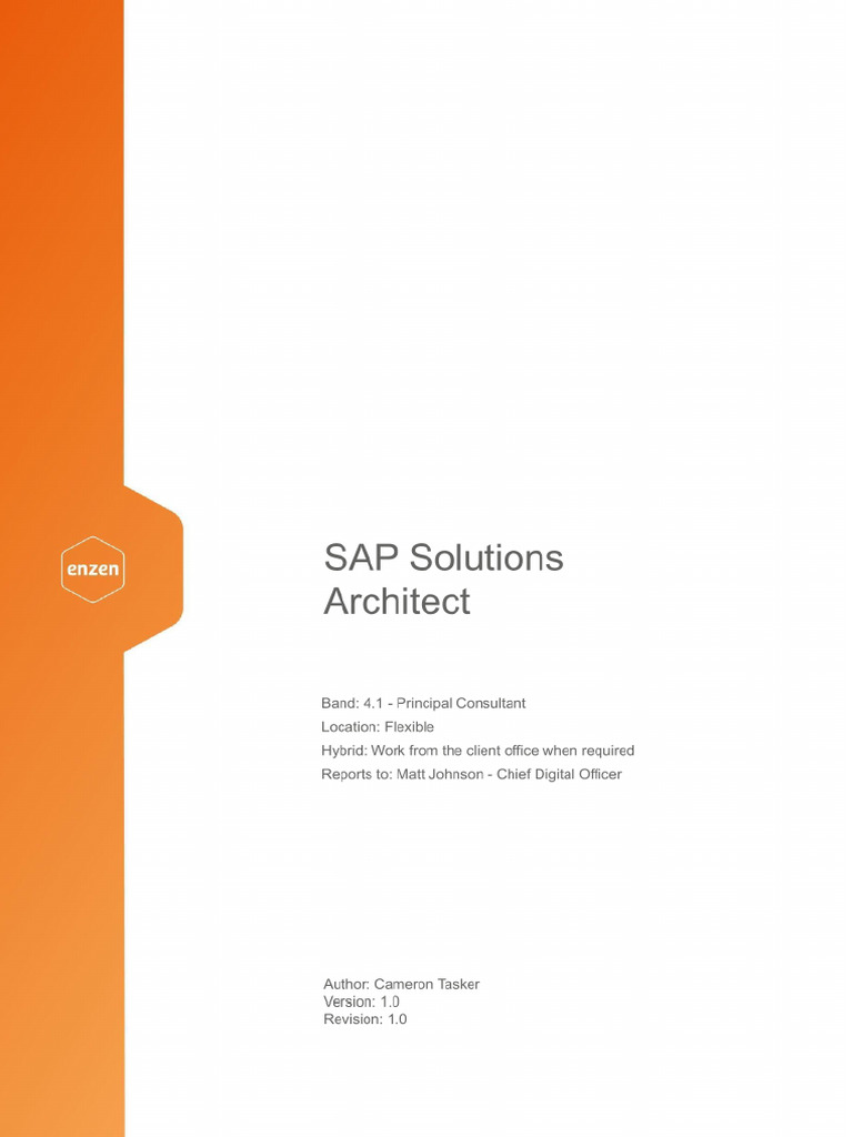 SAP Solutions Architect | PDF