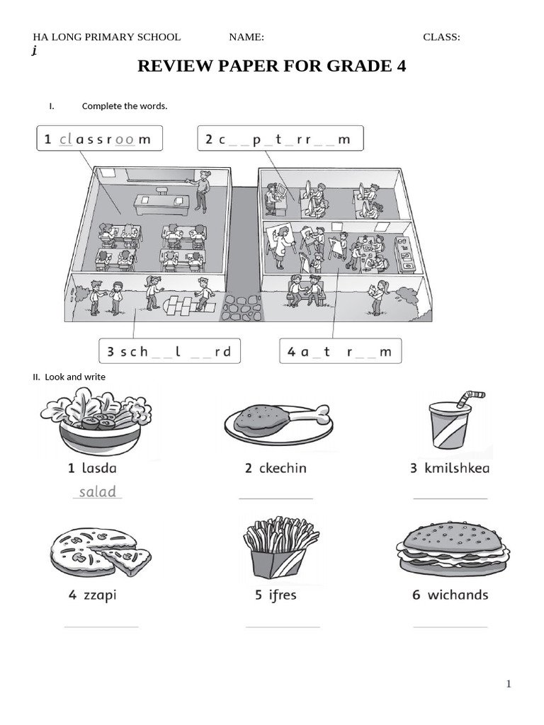 đề cương lớp 4 hk1 2022 | PDF