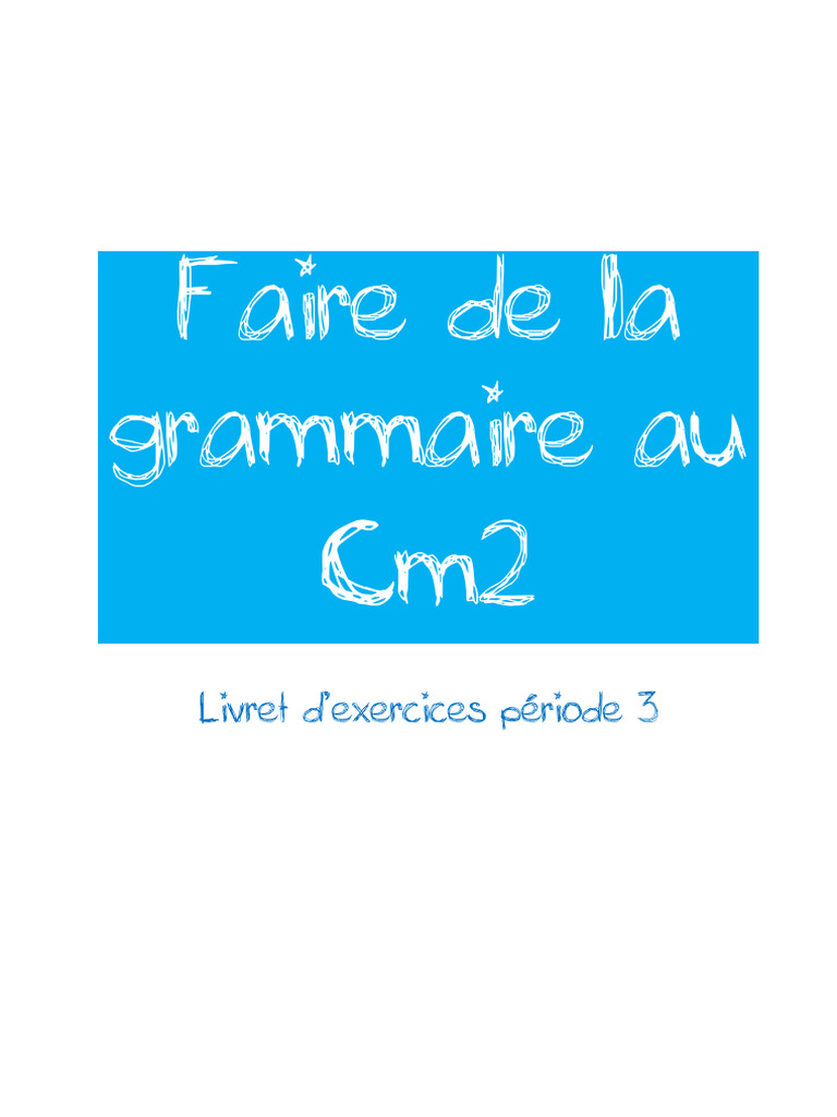 Livretexercicescm 2 Periode 3 | PDF