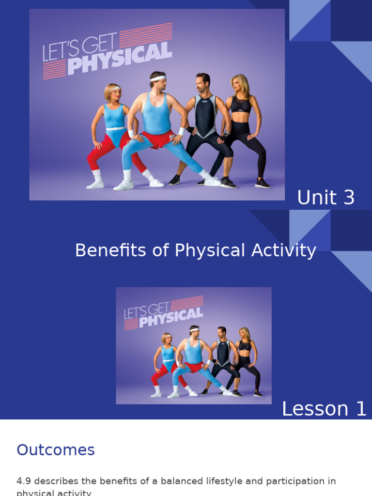 Lesson 1 - Benefits of Physical Activity 2022-1 | PDF
