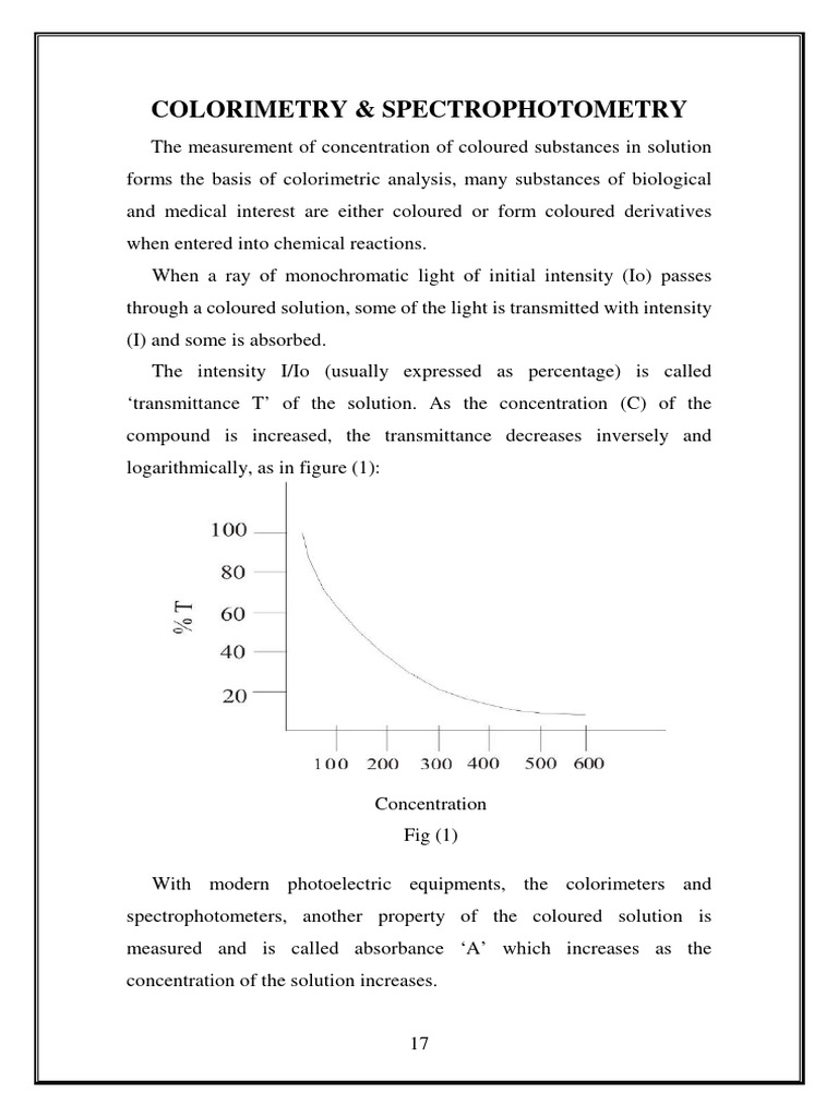 Colorimetry & Spectrophotometry Author Ninevah University | PDF