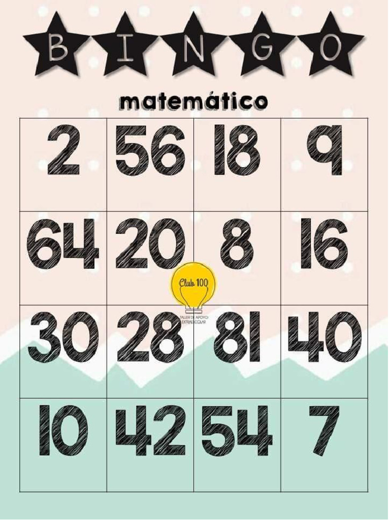 Bingo de Tablas de Multiplicar | PDF