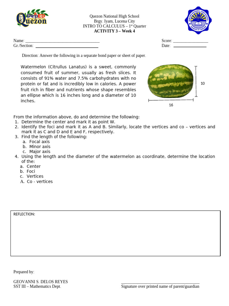 Activity 3 - Week 4 Q1 (Ellipse)-2024-2025 | PDF