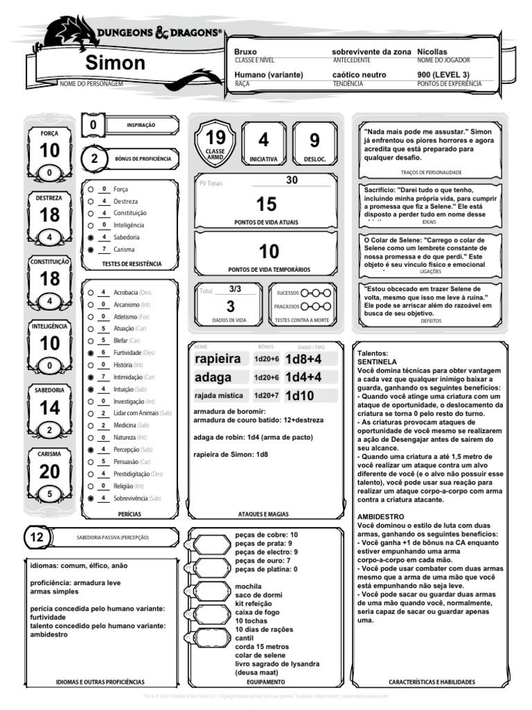 Ficha de Simon Nivel 2 | PDF