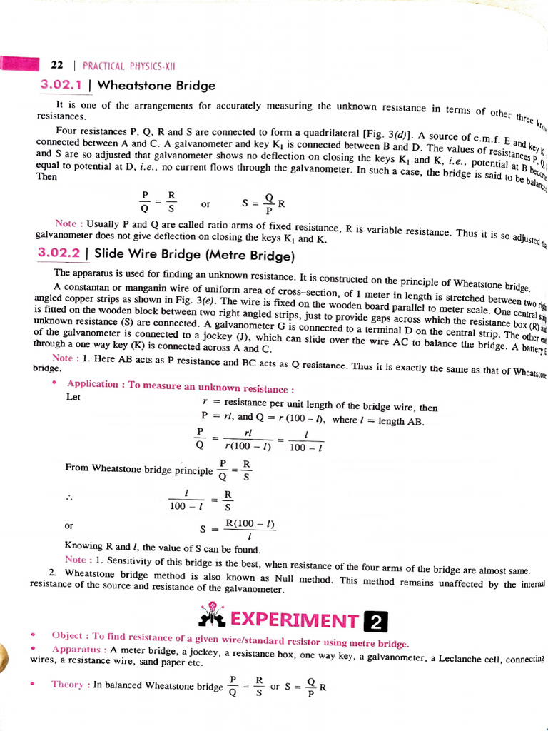 Class Xii Physics Practical Copy Experiments | PDF
