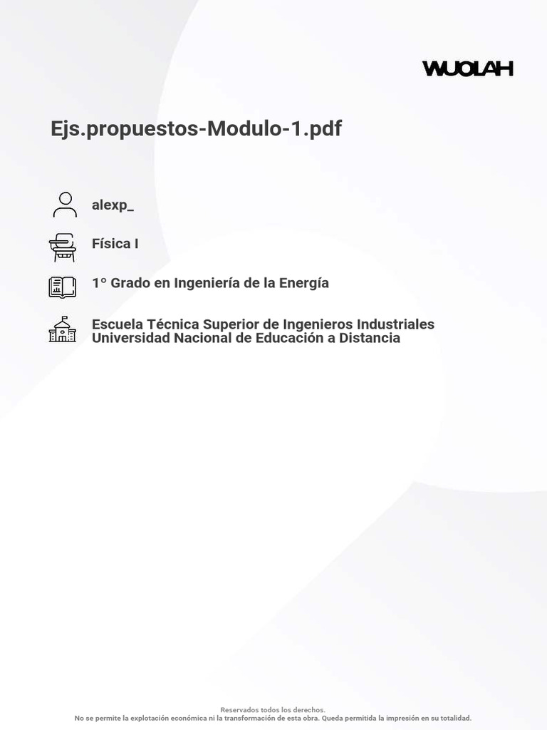 Ejs.propuestos-Modulo-1 Fisica 1 | PDF