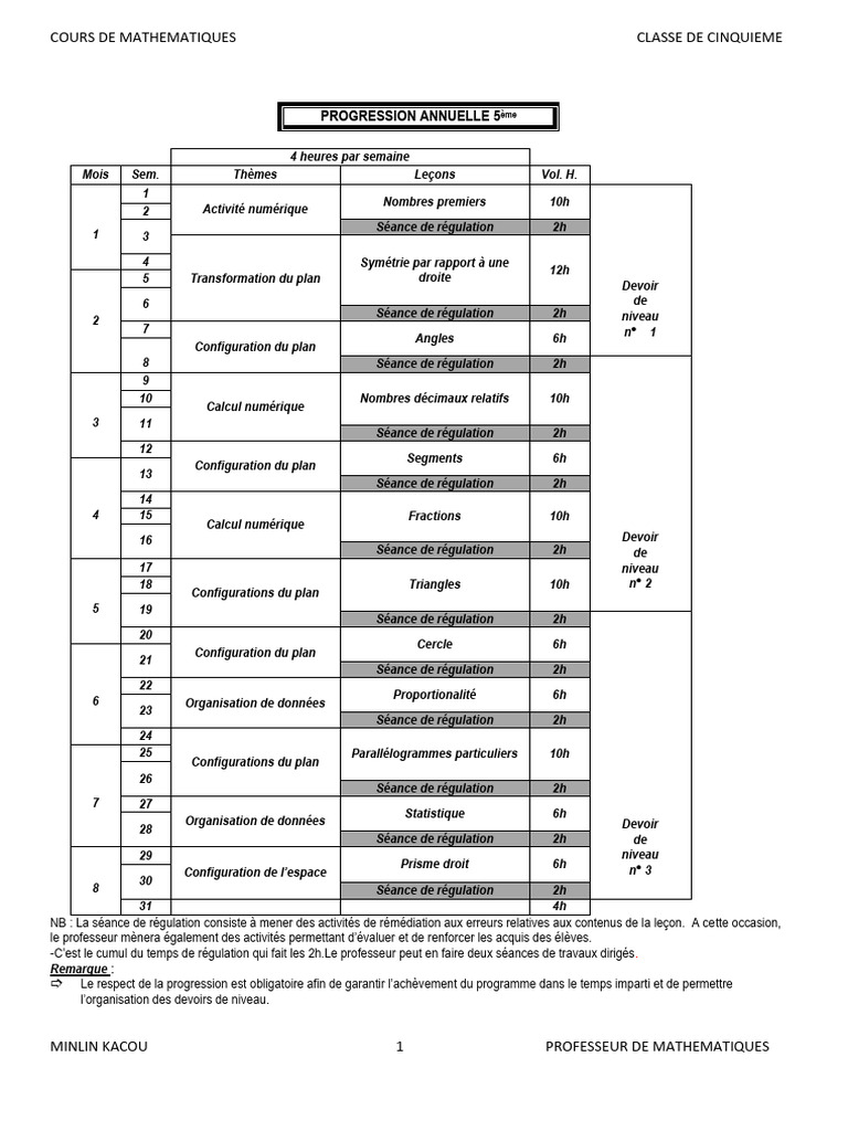 Maths 5e Cours | PDF