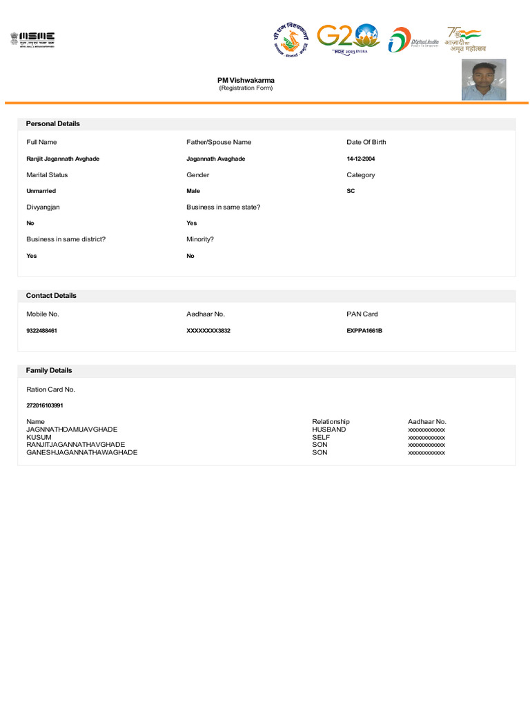 ApplicationForm - MH 011 190084 29879351 | PDF