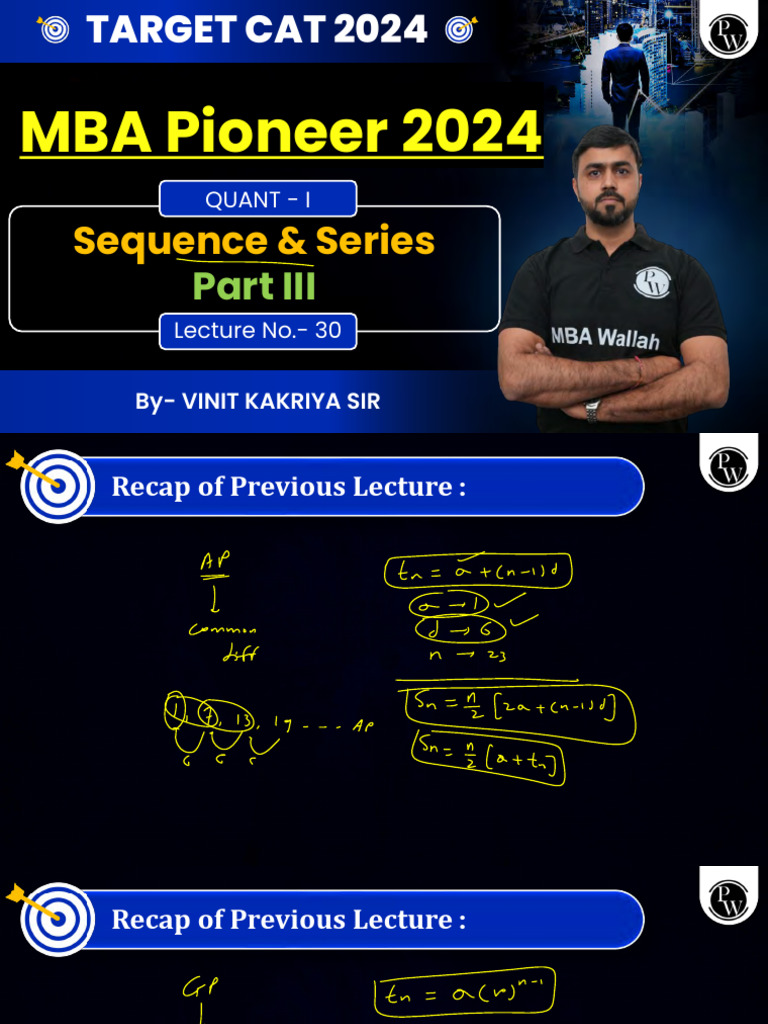 Modern Maths 03 - Class Notes - MBA Pro 2024 Batch | PDF