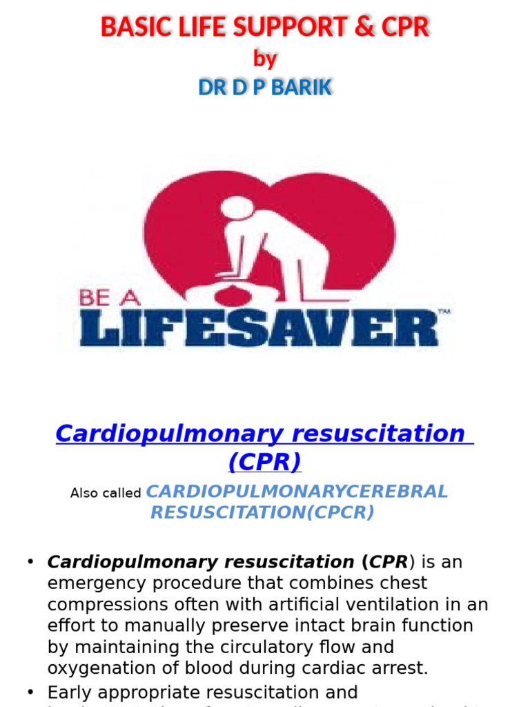 Cardiopulmonary Resuscitation (CPR) | PDF
