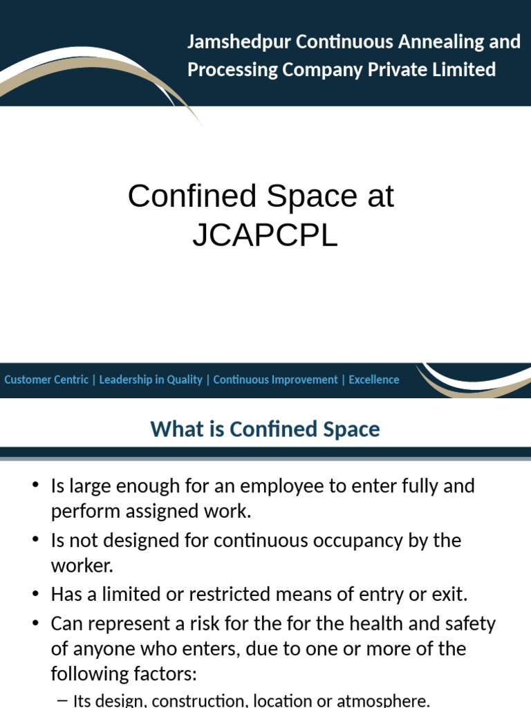Confined Space JCAPCPL | PDF