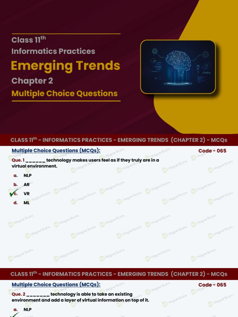 11th - Chapter 2 - Emerging Trends - Information Practice | PDF