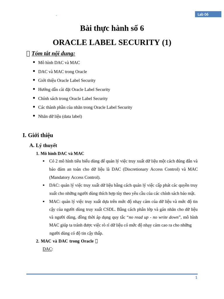 Oracle Label Security Guide | PDF | Vietnam