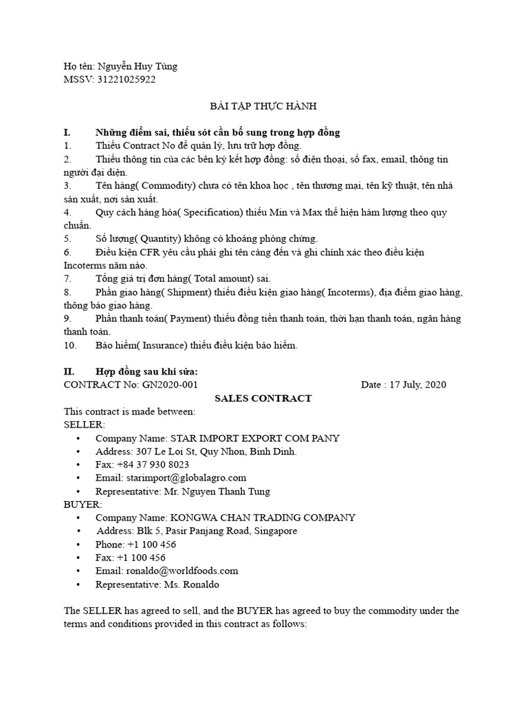 Nguyen Huy Tung - QTXNK - C7 | PDF