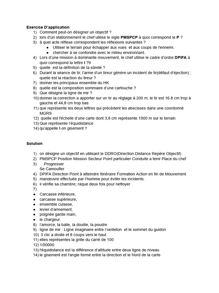 Exercice D'application - Correction | PDF