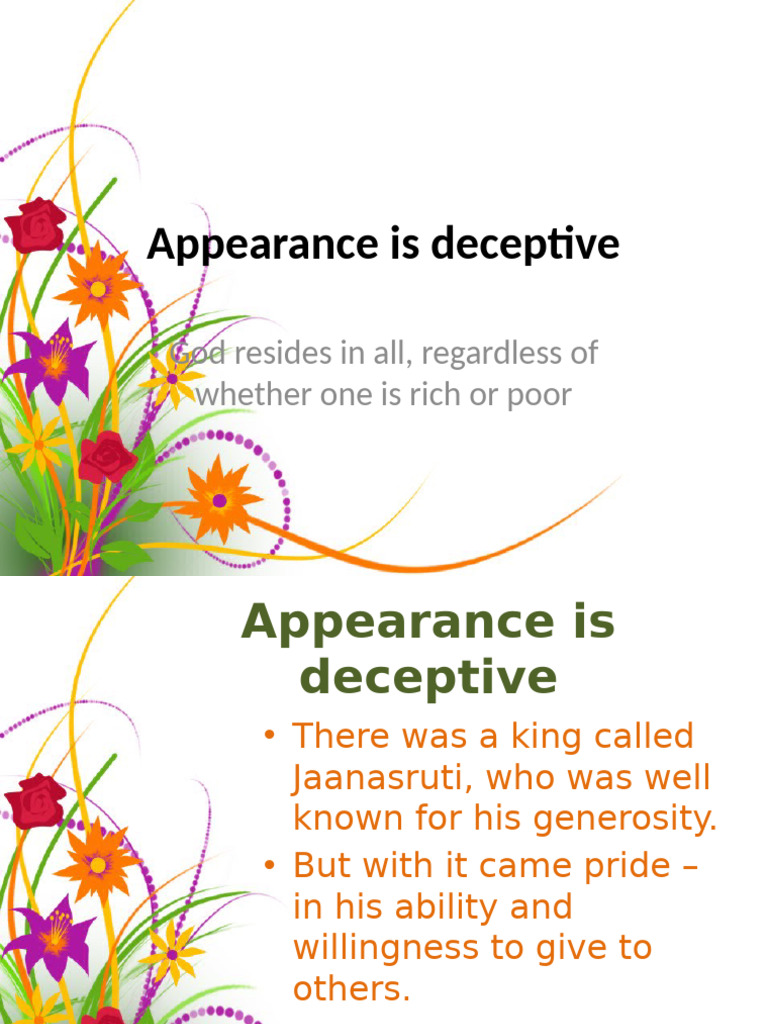 465 Appearance Is Deceptive | PDF
