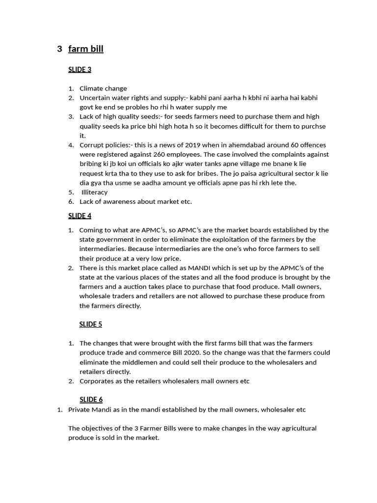 3 Farm Bill | PDF