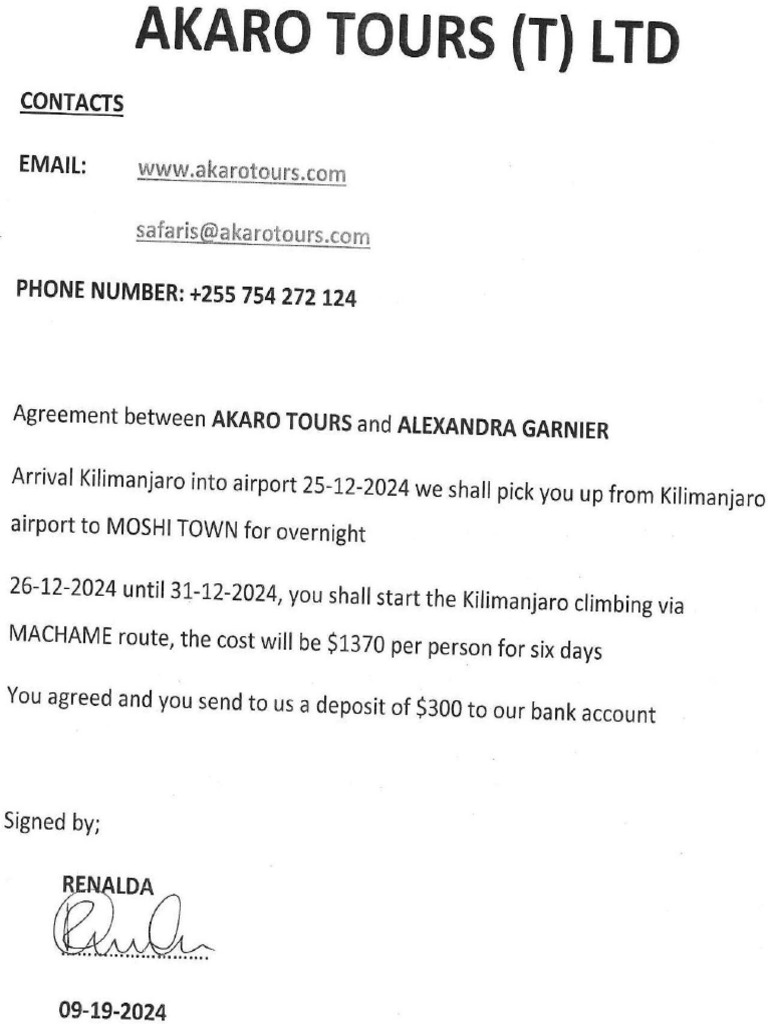 Akaro Tours 2.0 | PDF