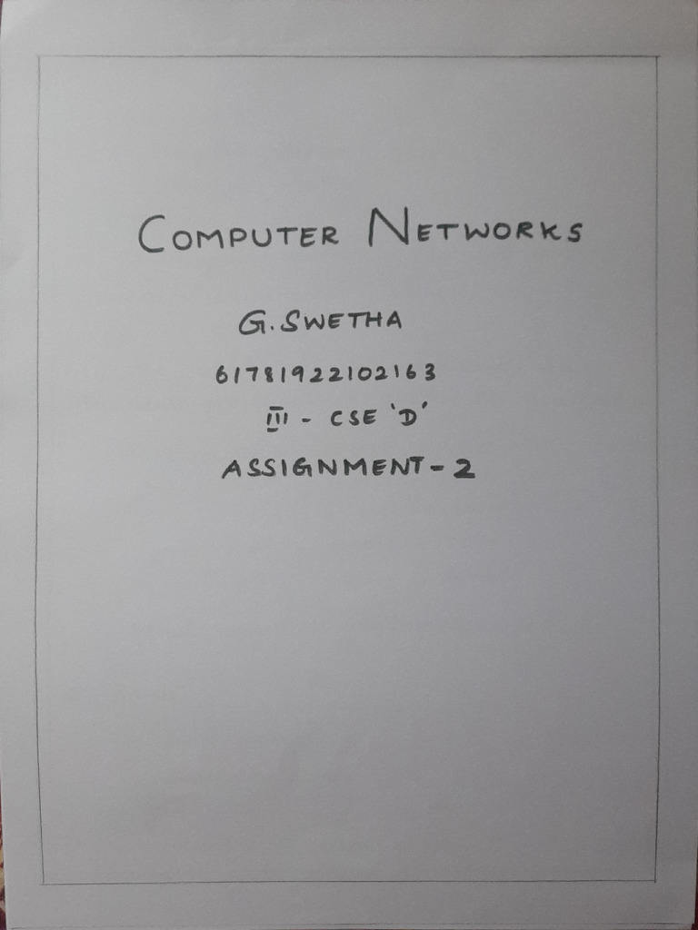 CN Assignment 2 | PDF