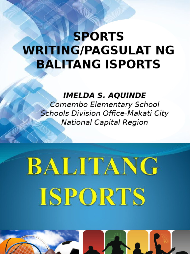 Sports Writing Balitang Isports | PDF