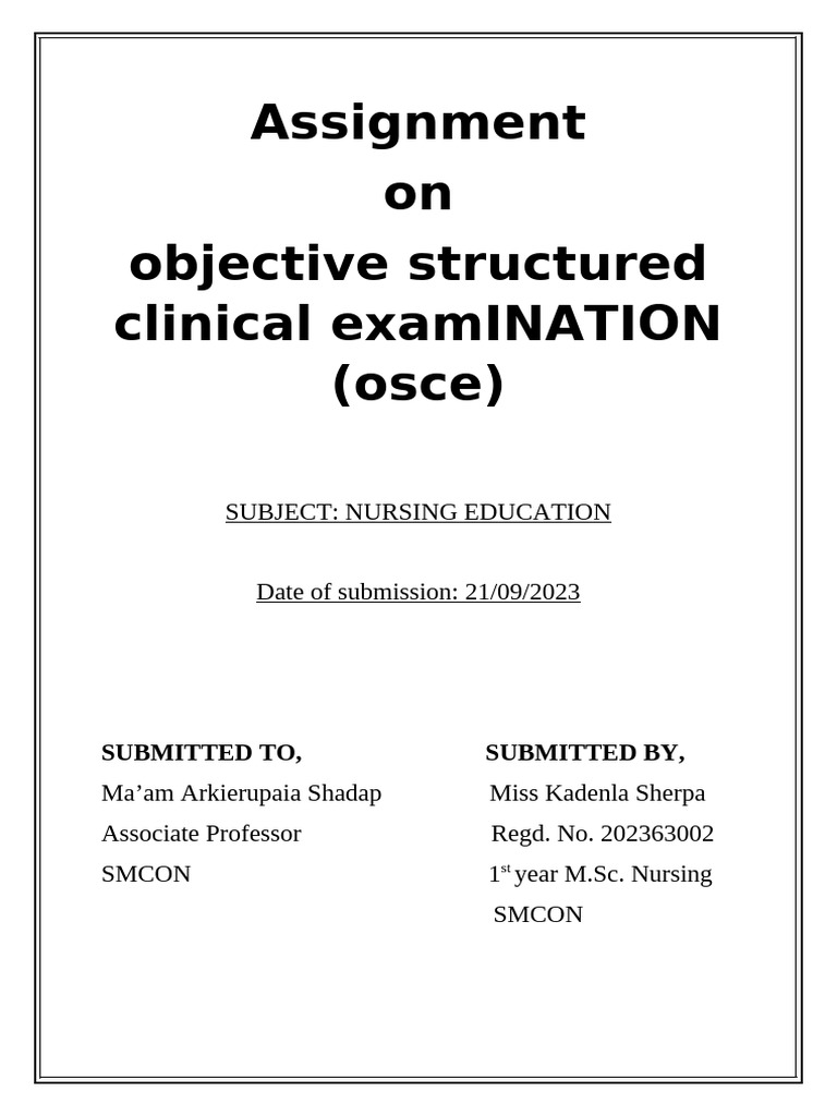 OSCE | PDF