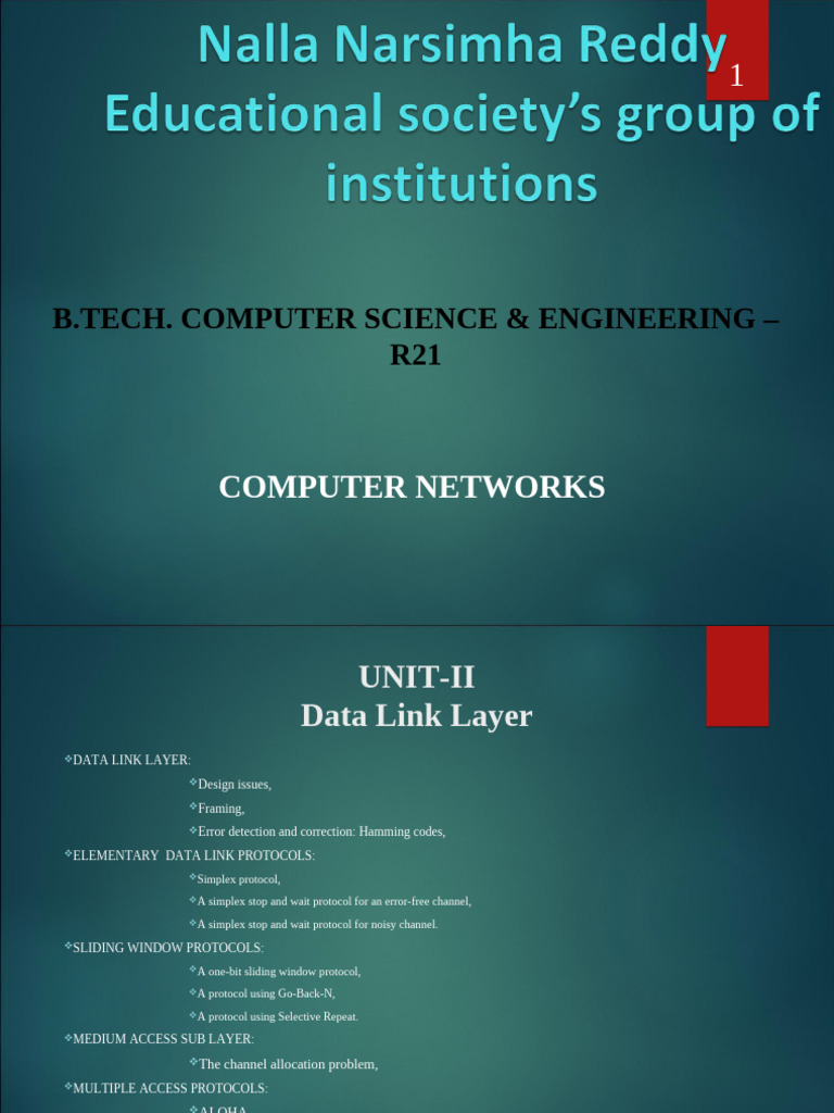 Computer Networks Unit 2 | PDF
