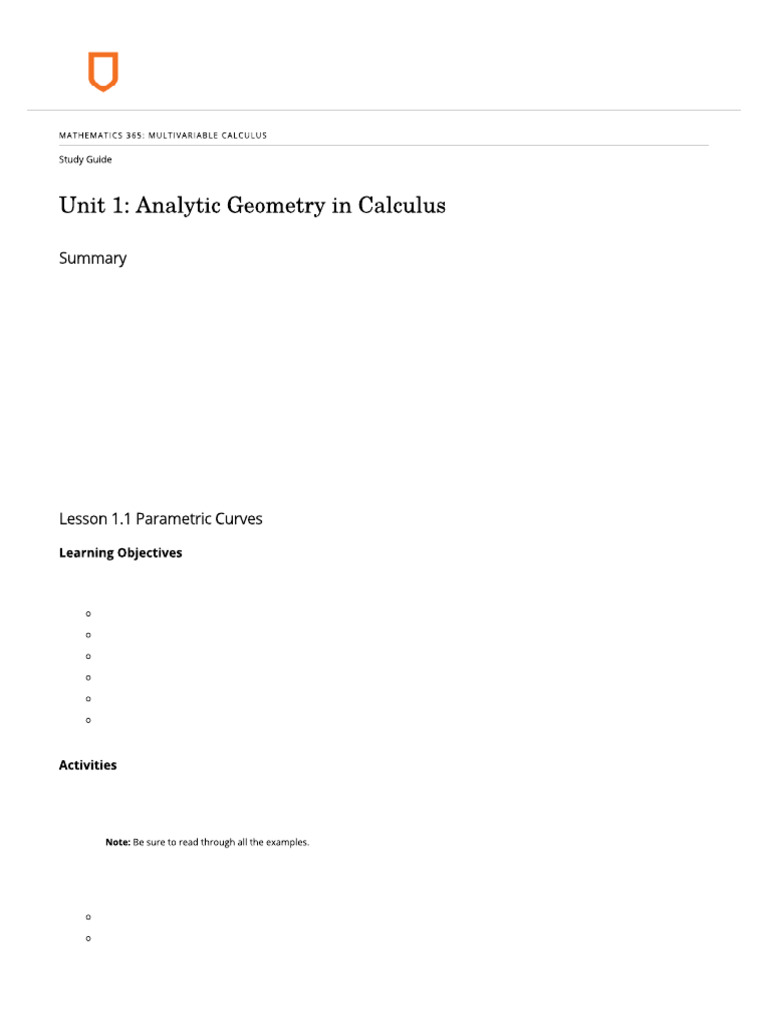 Math365 Study Guide | PDF