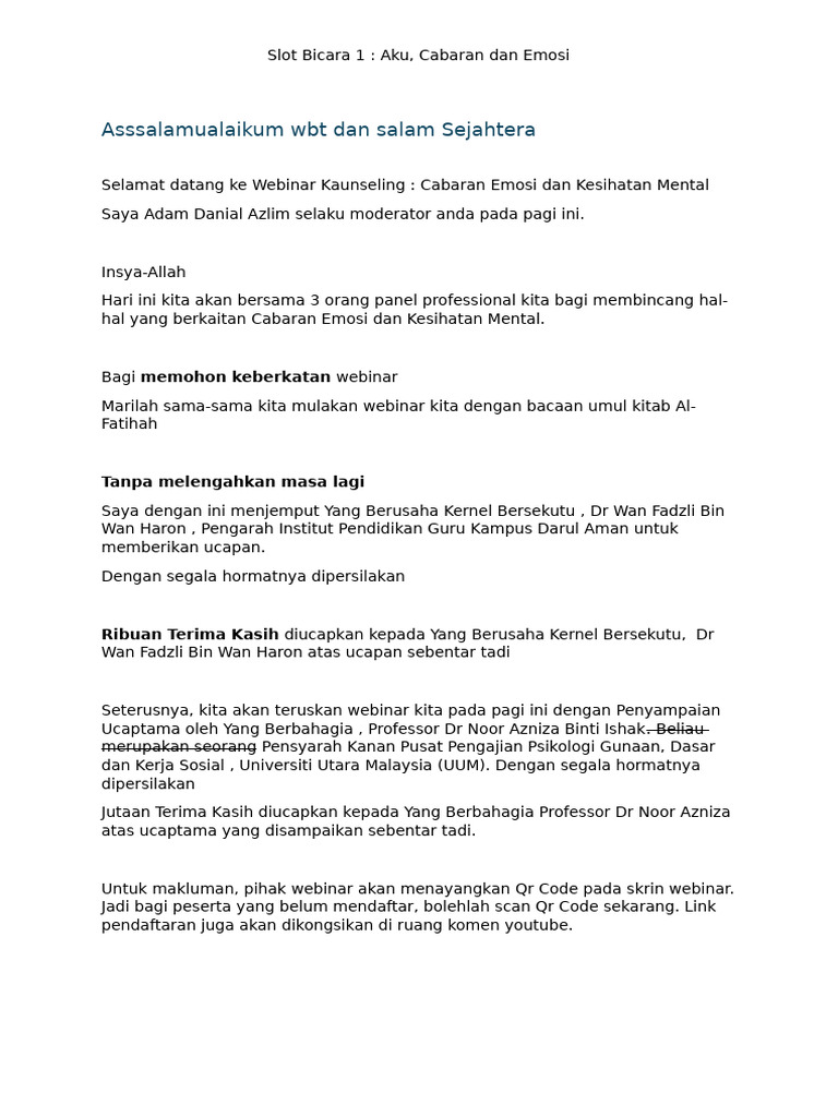 Moderator Webinar Kaunseling | PDF