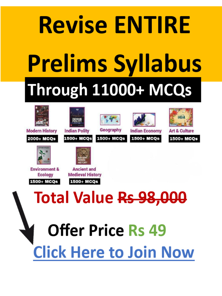 ENTIRE PRELIMS THROUGH MCQs PDF | PDF