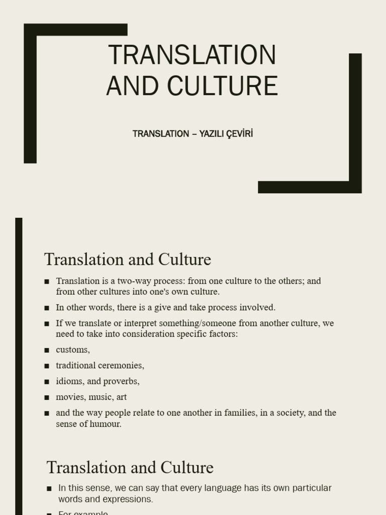 Translation and Culture Interpretation-Compressed | PDF