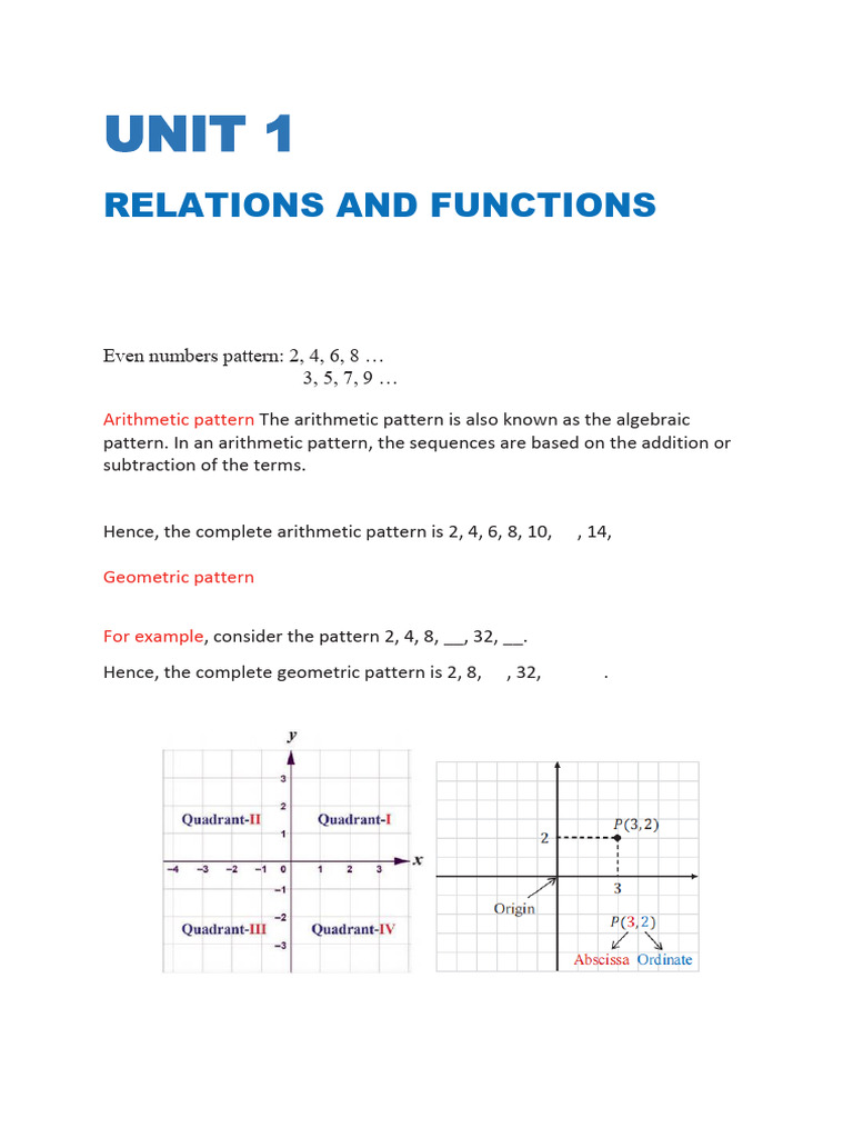 UNIT 1 Mats .1.1 | PDF