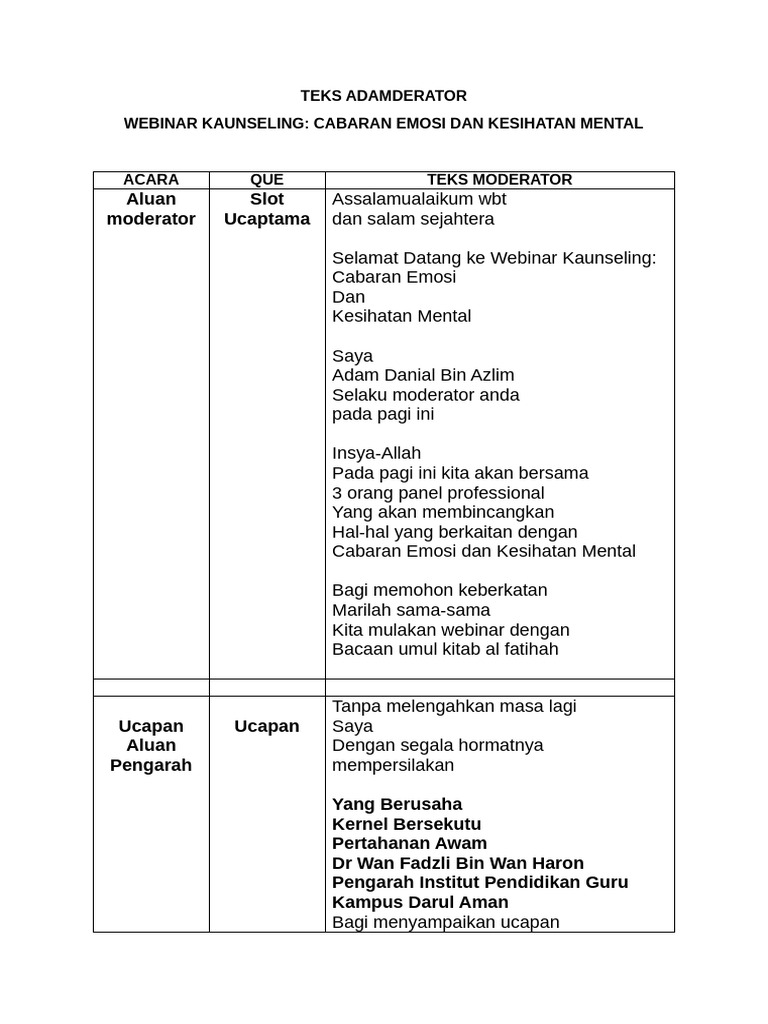 Teks Moderator | PDF