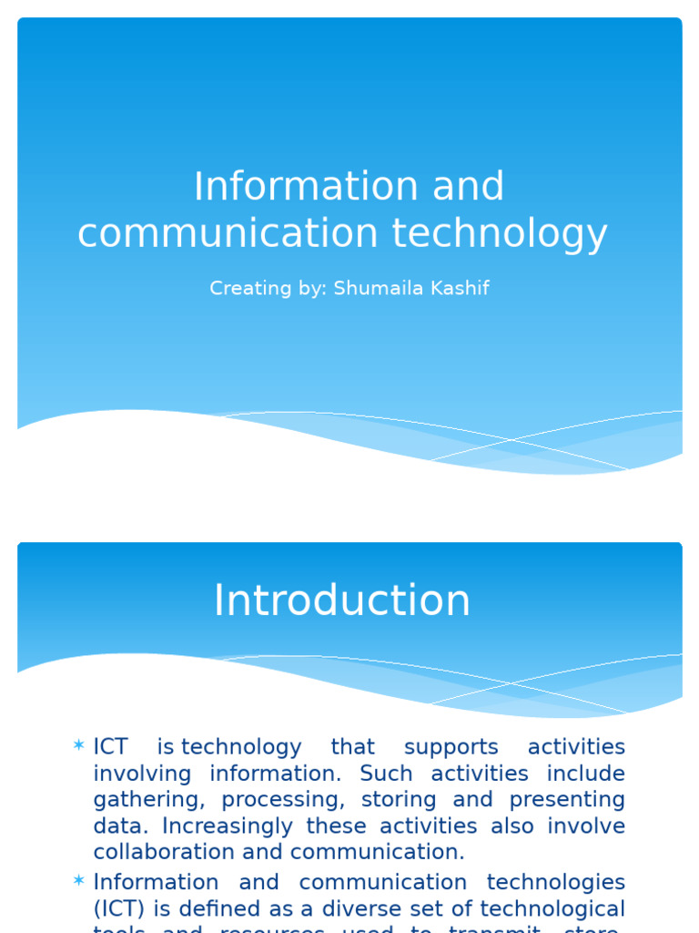 Information and Communication Technology | PDF