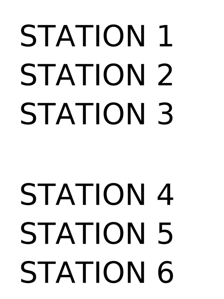 Stations | PDF