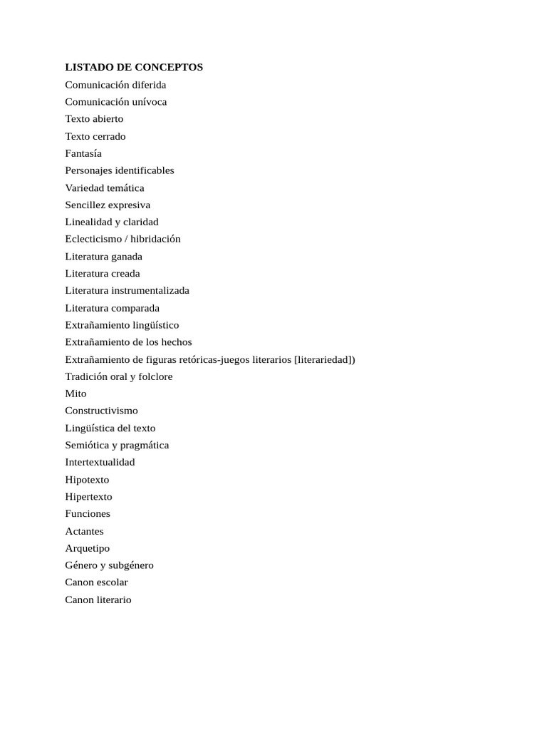 Listado de Conceptos (Para Examen Parcial 22-4-2024) | PDF Listado de Conceptos (Para Examen Parcial 22-4-2024) | PDF