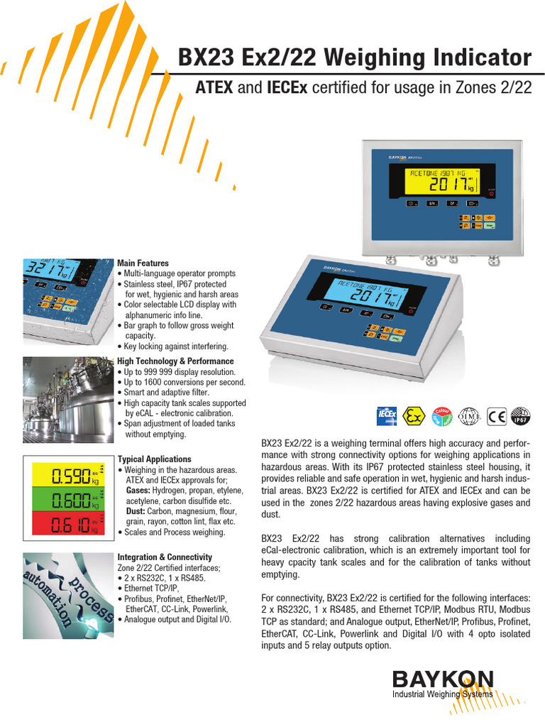DS BX23 EX2 22 Weighing Indicator | PDF