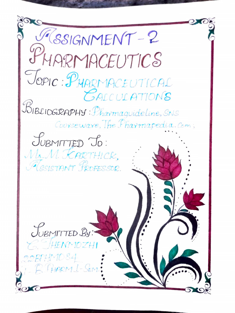 Pharmaceutics Assignment 2 | PDF