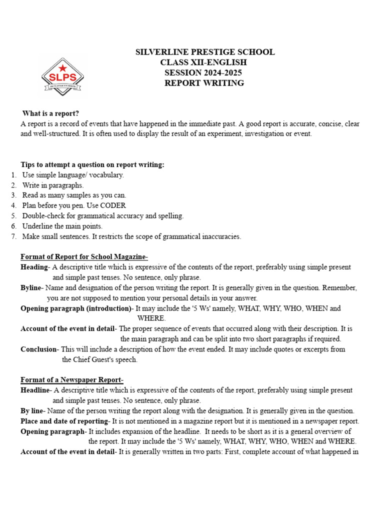 Report Writing | PDF | Linguistics