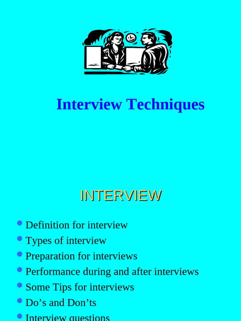 Interview Techniques | PDF