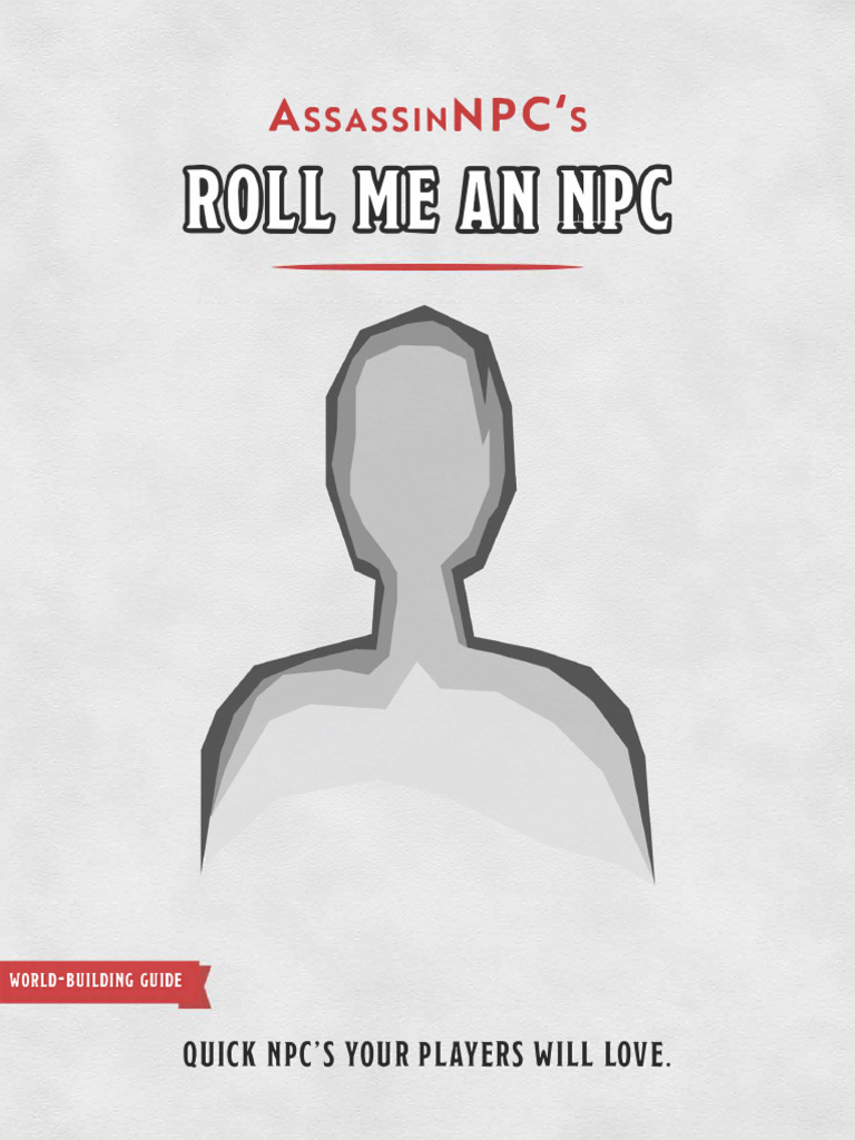Roll Me An NPC - by Assassin NPC | PDF