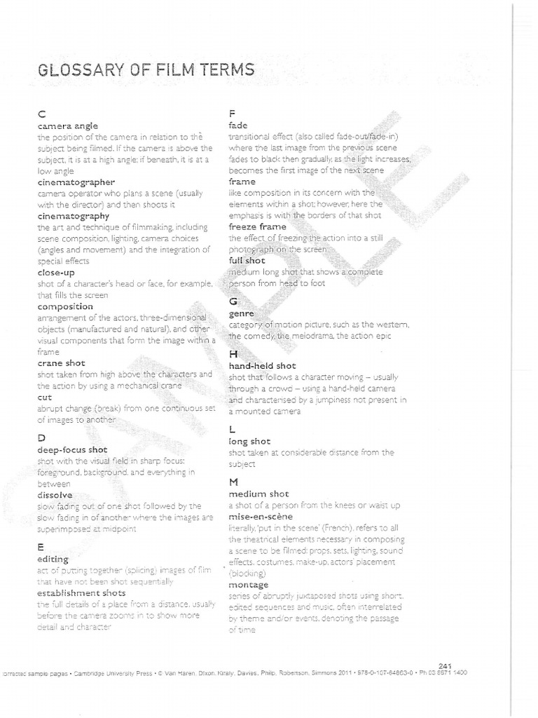 Film Techniques | PDF